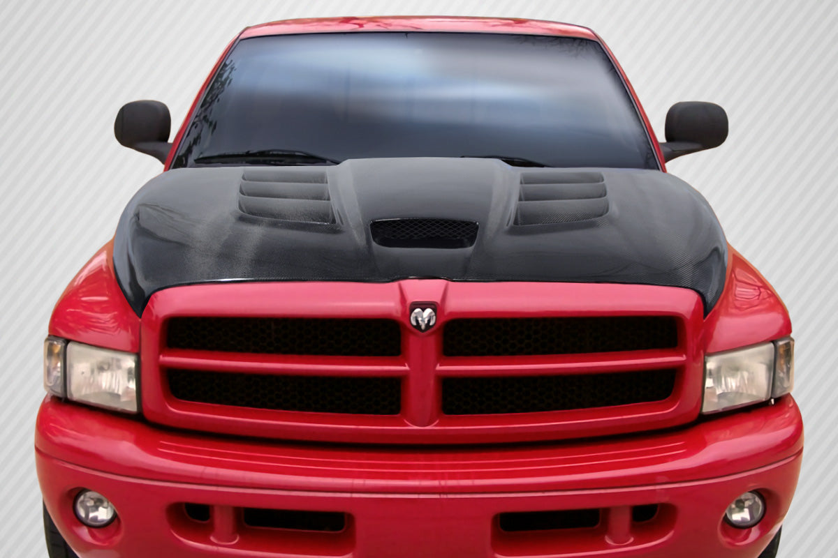 Carbon Creations 94-01 Dodge Ram Carbon Fiber DriTech Viper type Hood – SEmotors.com
