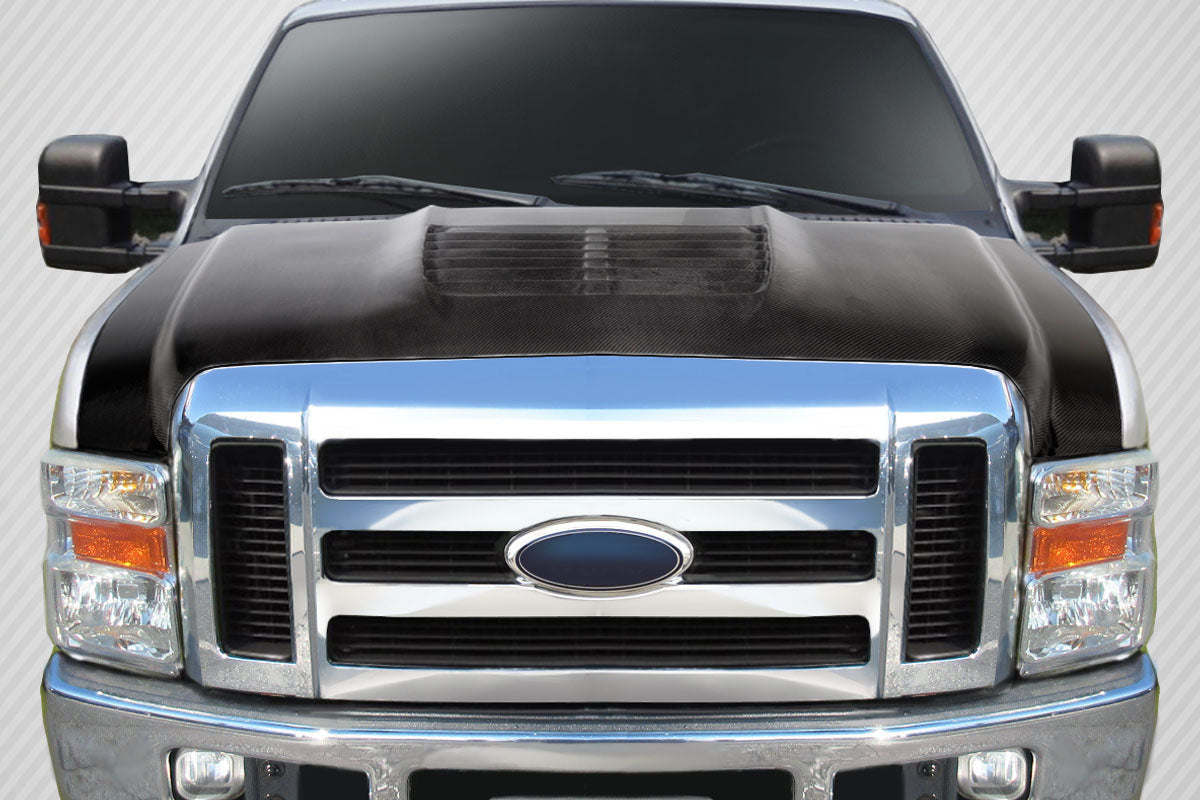 Carbon Creations 08-10 Ford Super Duty F250 F350 F450 CF GT500 V2 Hood ...