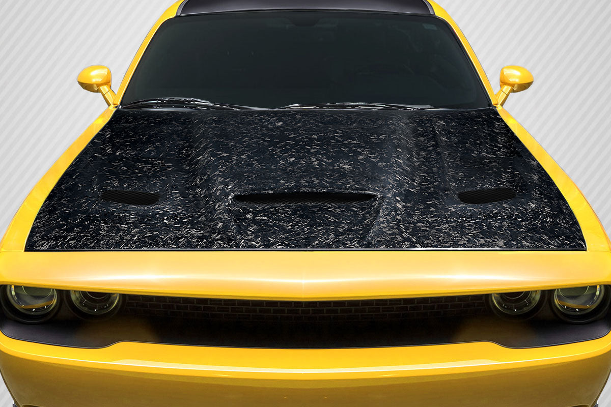 Carbon Creations 08-23 Challenger AeroForge Dritech Hellcat type Hood ...