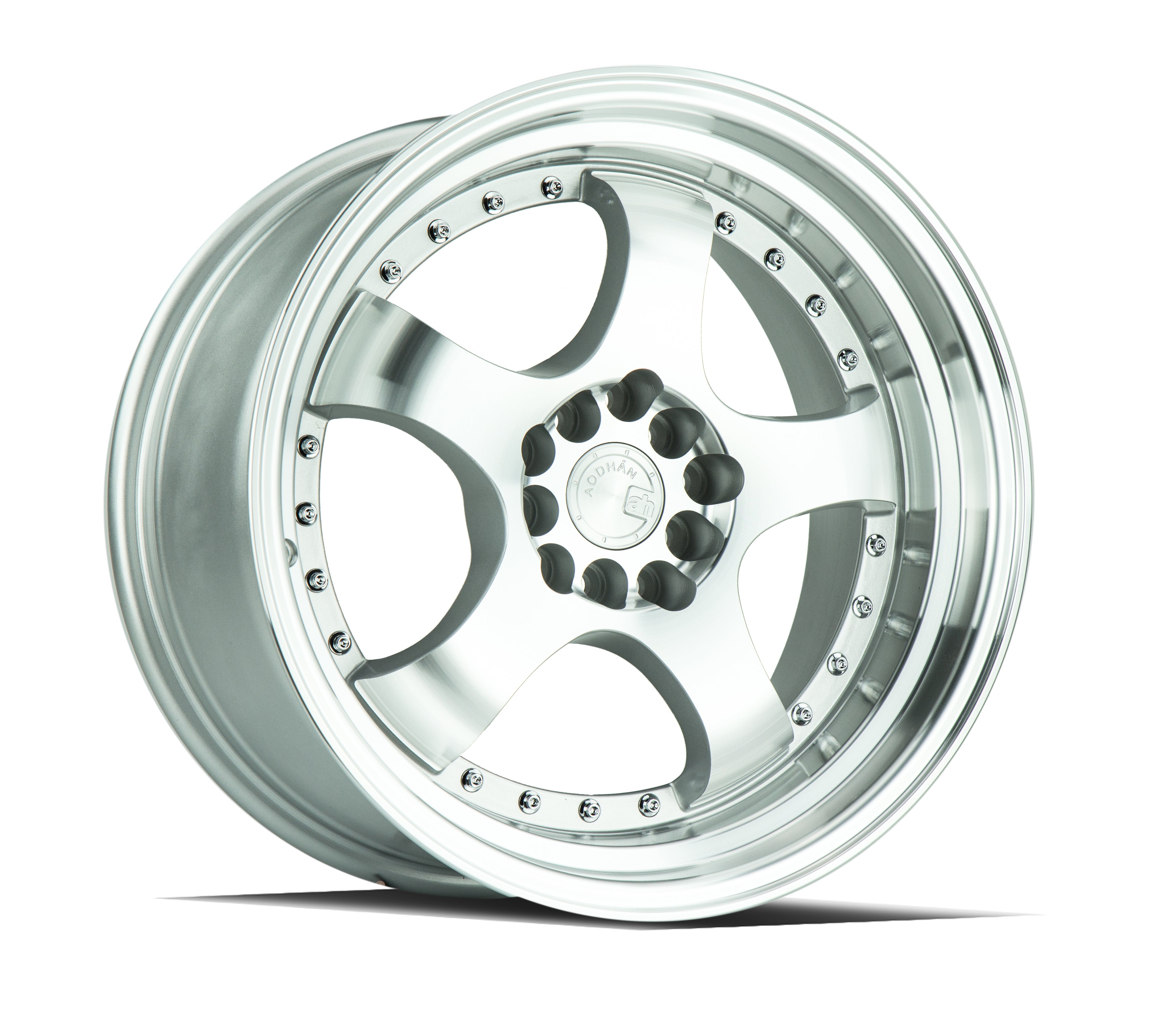 Aodhan AH03 17x9 5x114.3 5x100 ET25 Machined Silver Step Lip Wheel ...