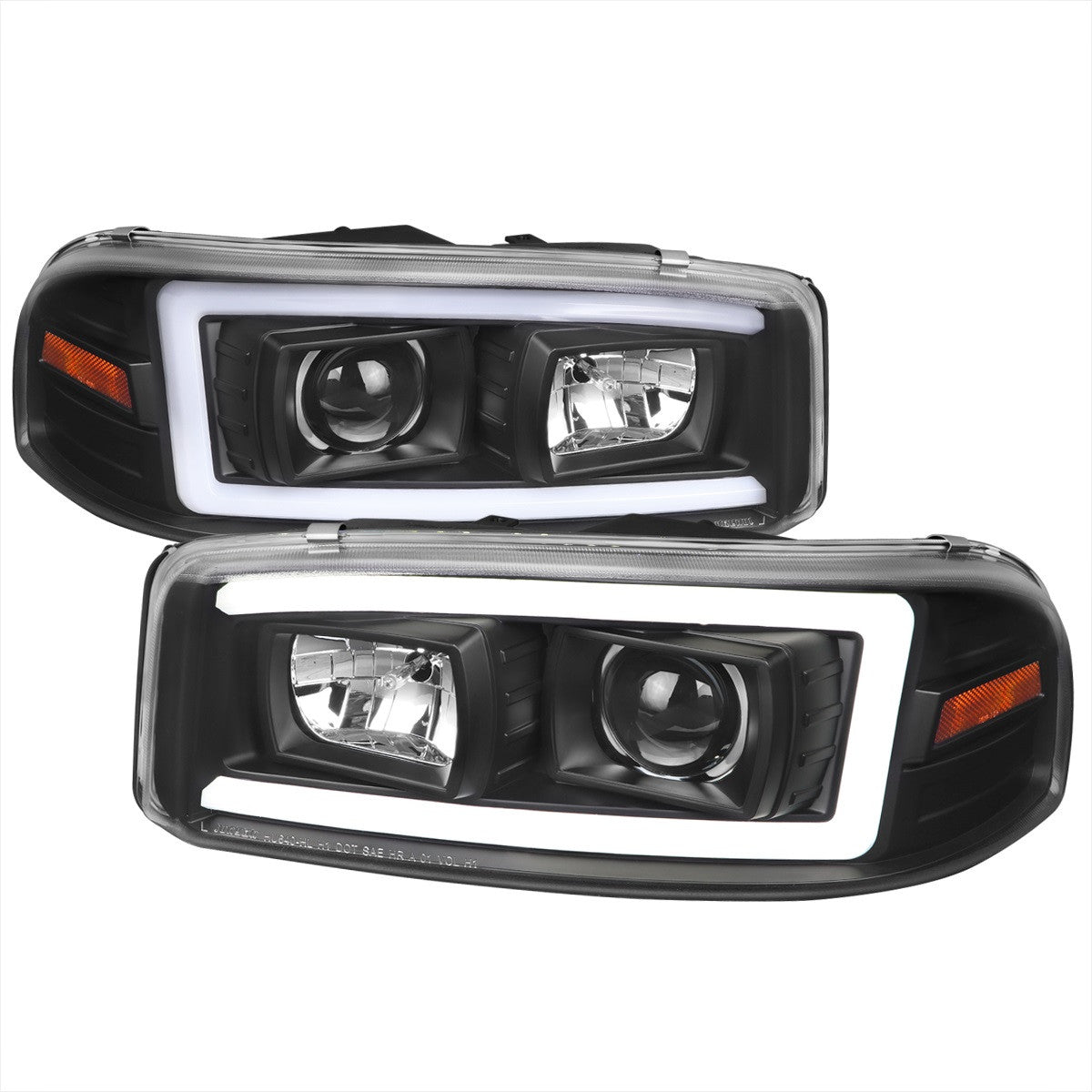 Spec-D 01-06 GMC Yukon Denali Projector Headlights Black Clear ...