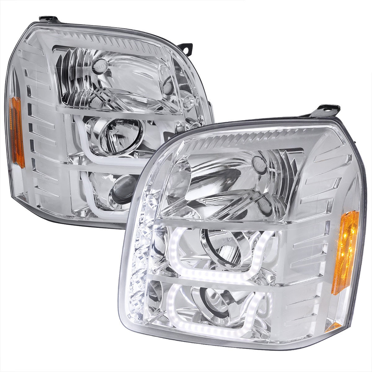 Spec-D 07-12 GMC Yukon Denali U-Shape Pro Headlights Chrome – SEmotors.com