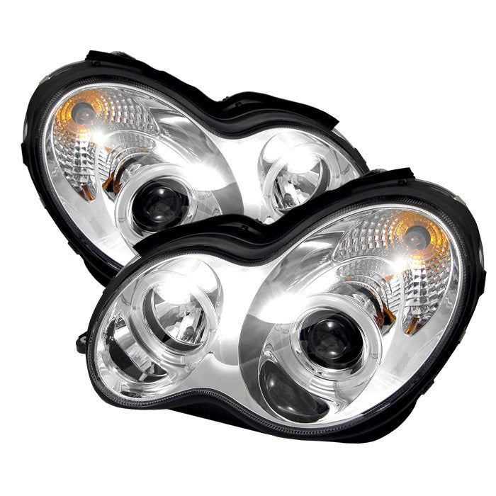 Spyder Mercedes C-Class 01-05 4Dr Halo Pro Headlights Chrome – SEmotors.com