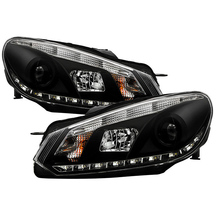 Spyder VW Golf / GTI 10-13 DRL Projector Headlights Black – SEmotors.com