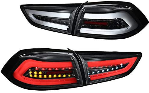 Spec-D 08-17 Mitsubishi Lancer EVO X LED Tail Lights Matte Black ...