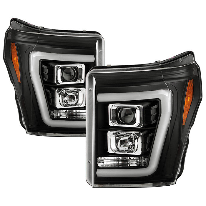 Spyder Platinum F250 F350 F450 Super Duty 11-16 Headlights Black ...
