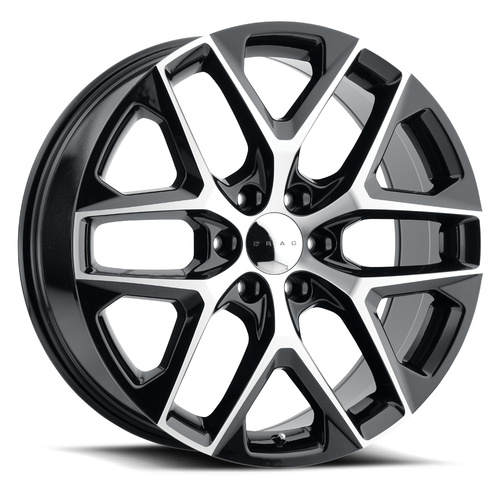 Drag DR-85 Wheels 22X9 6x139.7 ET24 Gloss Black Machined Face rims ...